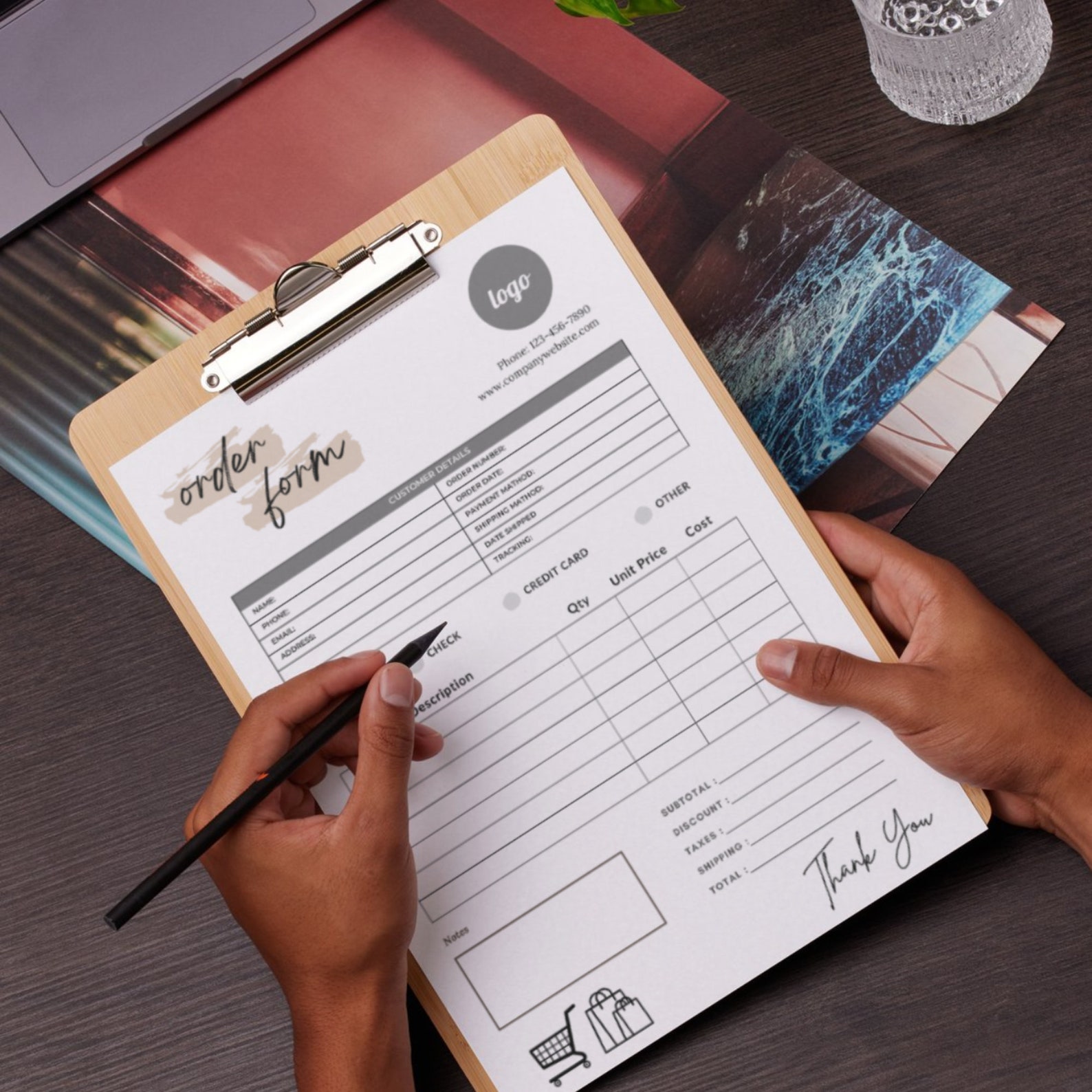 Editable Order Form Template, Small Business Forms, Purchase Order Form ...