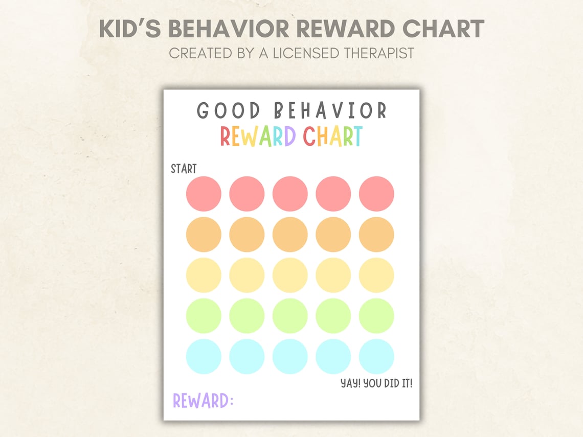 Kid Behavior Reward Chart Child Behavior Chart for Kids Reward Chart ...