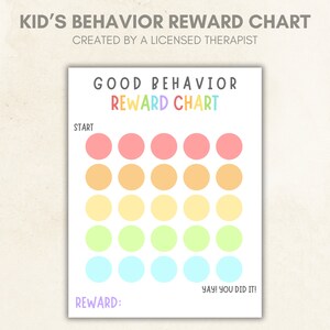 Kid Behavior Reward Chart Child Behavior Chart for Kids Reward Chart ...