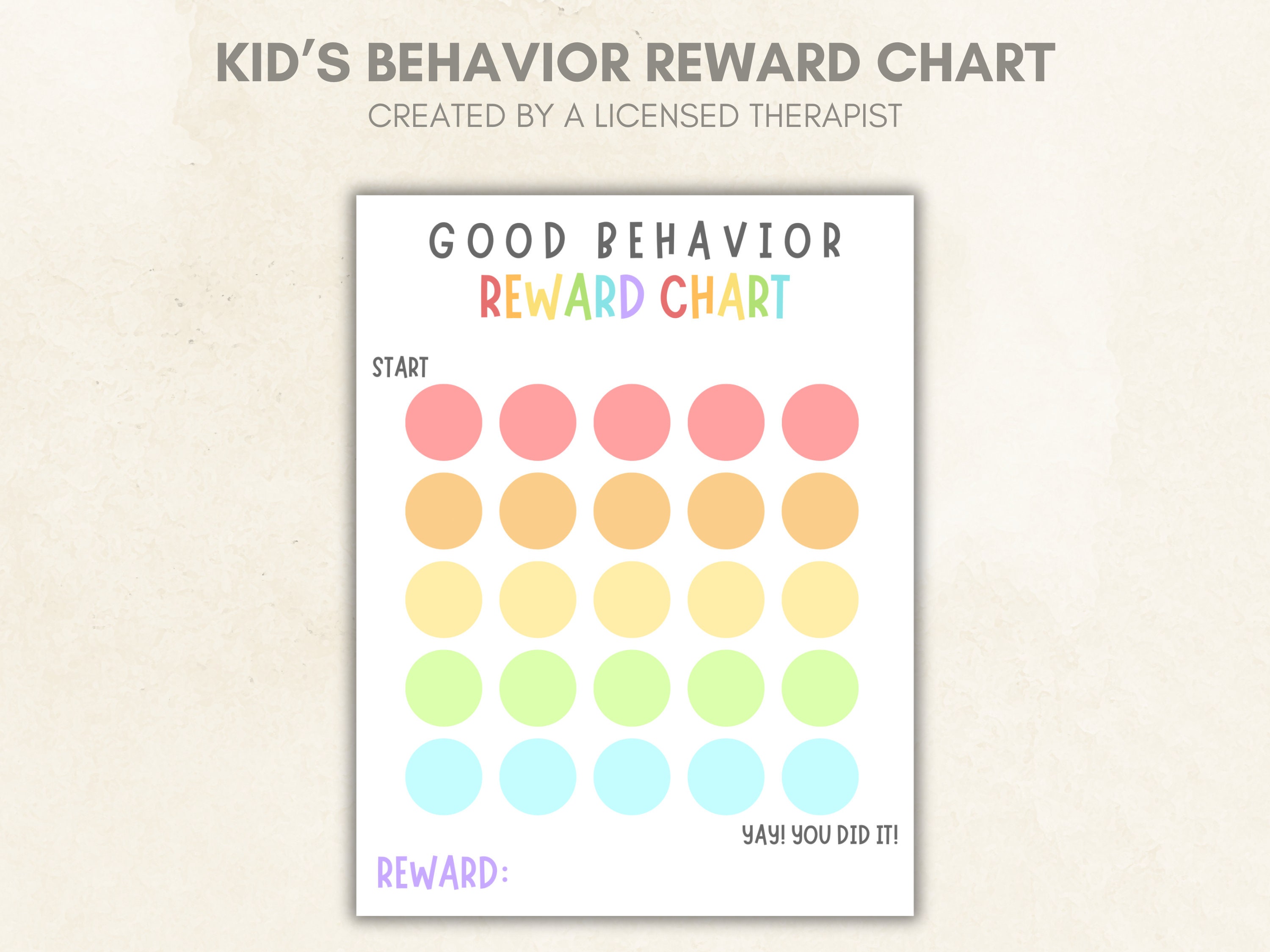 Kid Behavior Reward Chart Child Behavior Chart for Kids Reward Chart ...