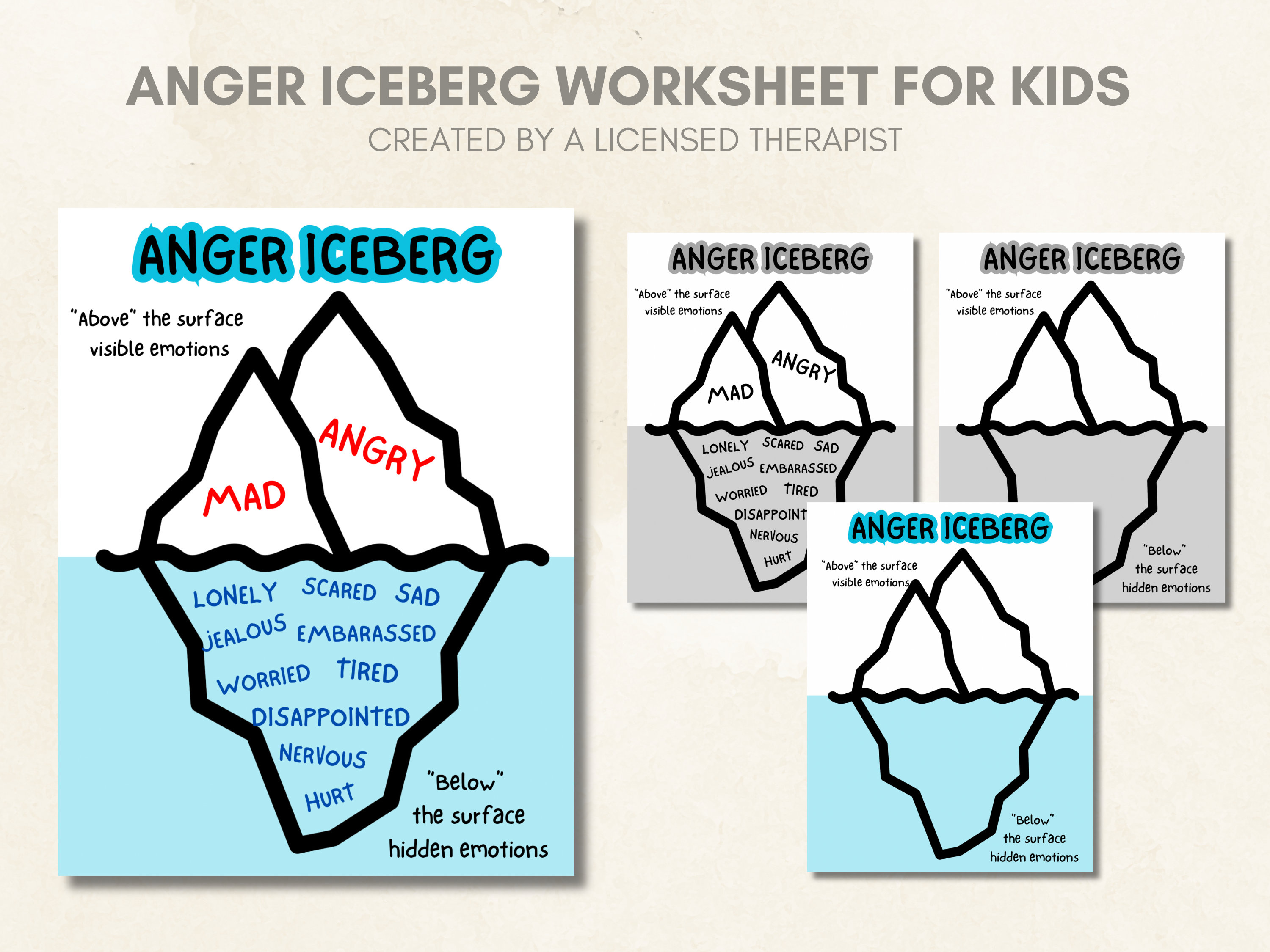 Kids Therapist Worksheet Kids Therapy Resource Anger Management ...