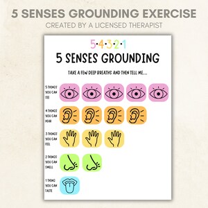 Kid Grounding Exercises Therapist Grounding Exercise Worksheet Kid ...