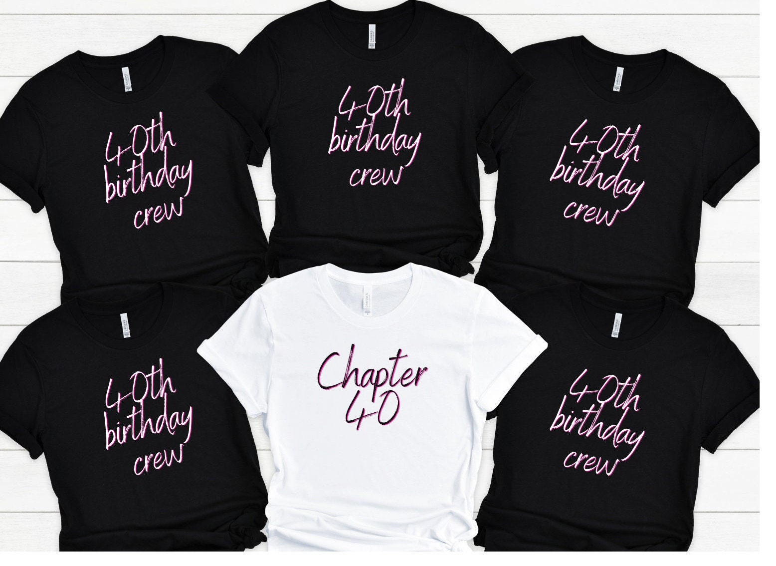 40th Birthday Party Shirt, 40th Birthday Crew Shirt, Birthday Group Tee ...