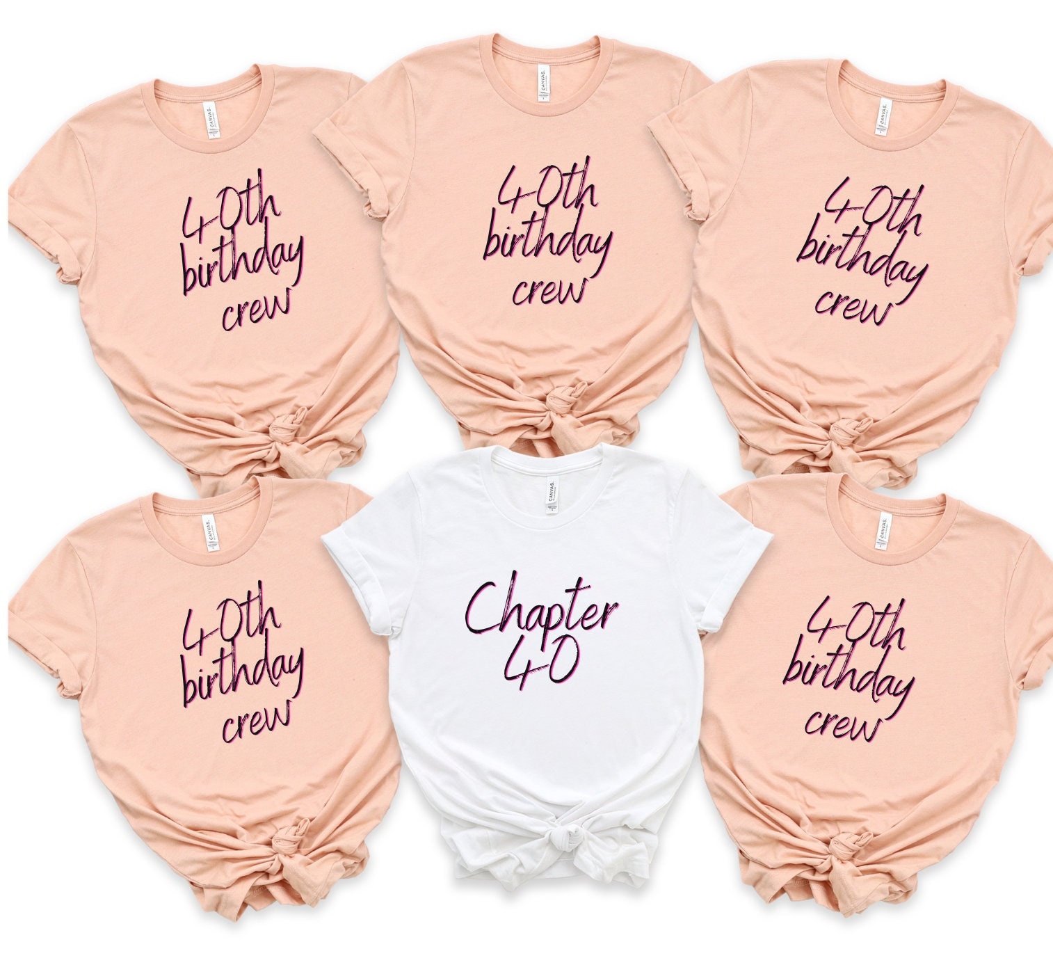 40th Birthday Party Shirt, 40th Birthday Crew Shirt, Birthday Group Tee ...