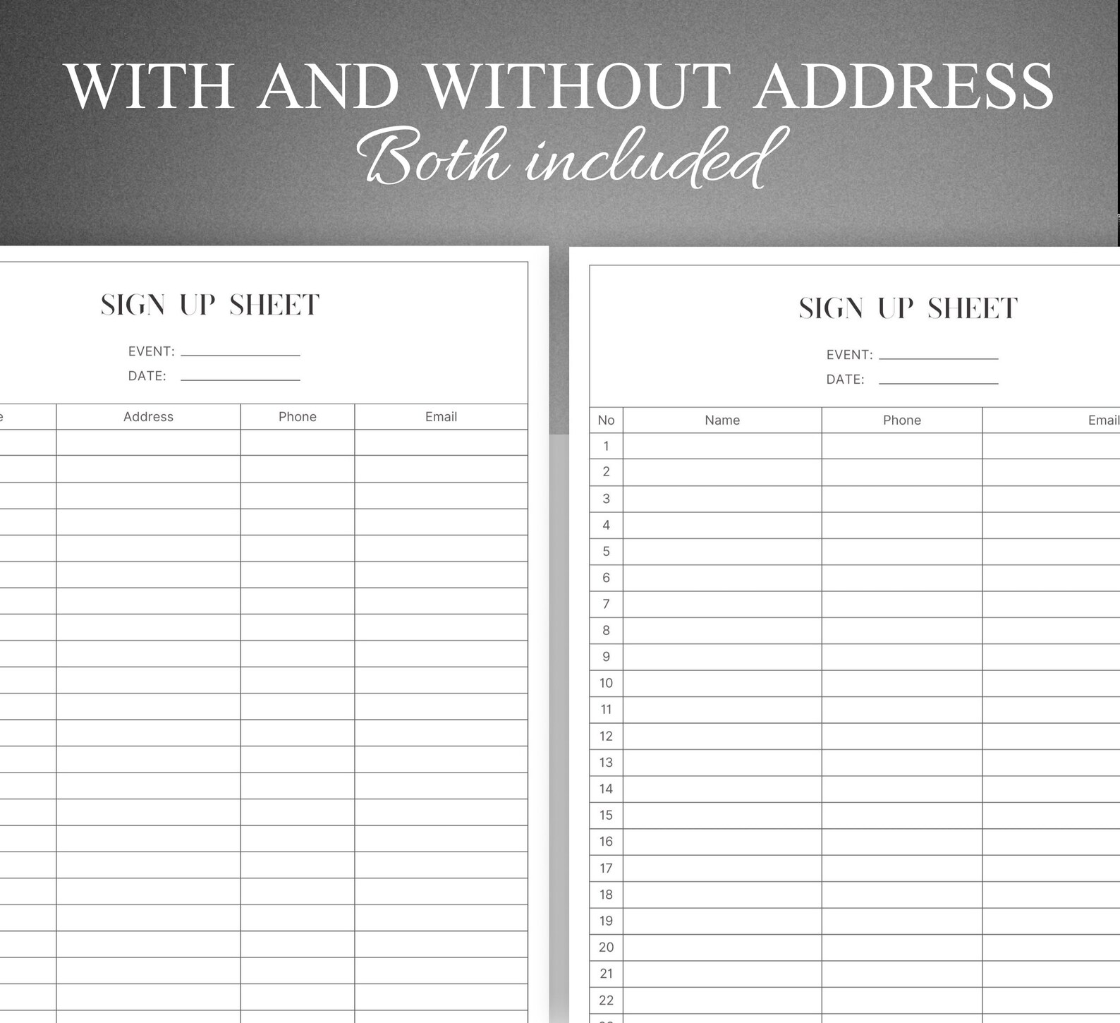Sign up Sheet Template Fully-editable in Canva Printable Sign up Form ...