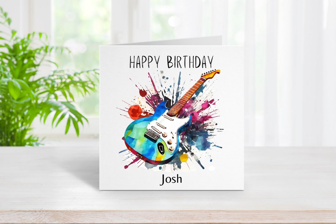 Personalised Musicians Birthday Card Music Greetings Card Cool Card ...