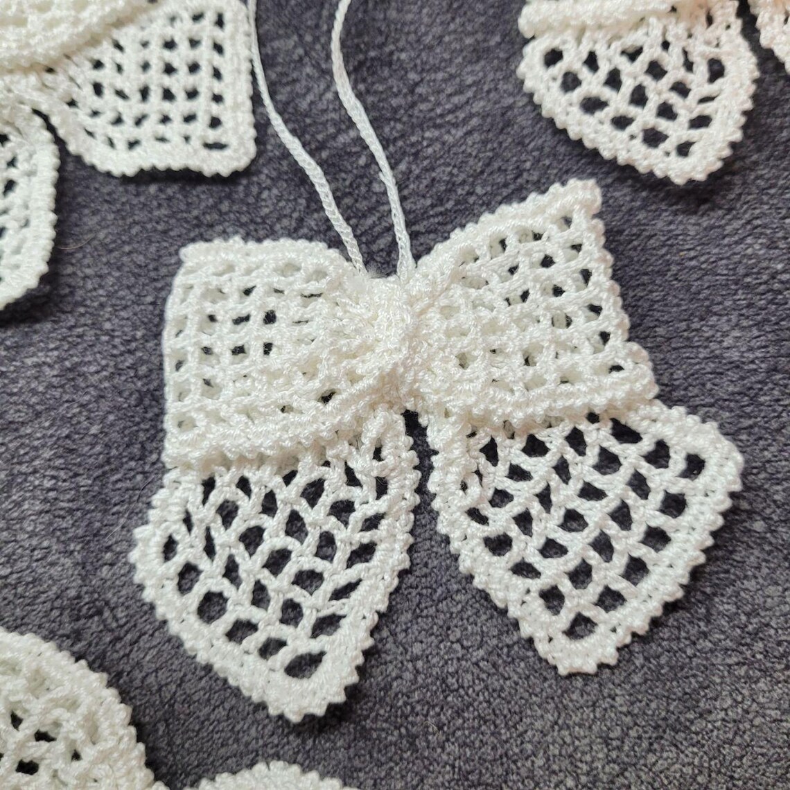 Crochet Christmas Bow Pattern: Elegant Holiday Ornament (PDF Pattern ...