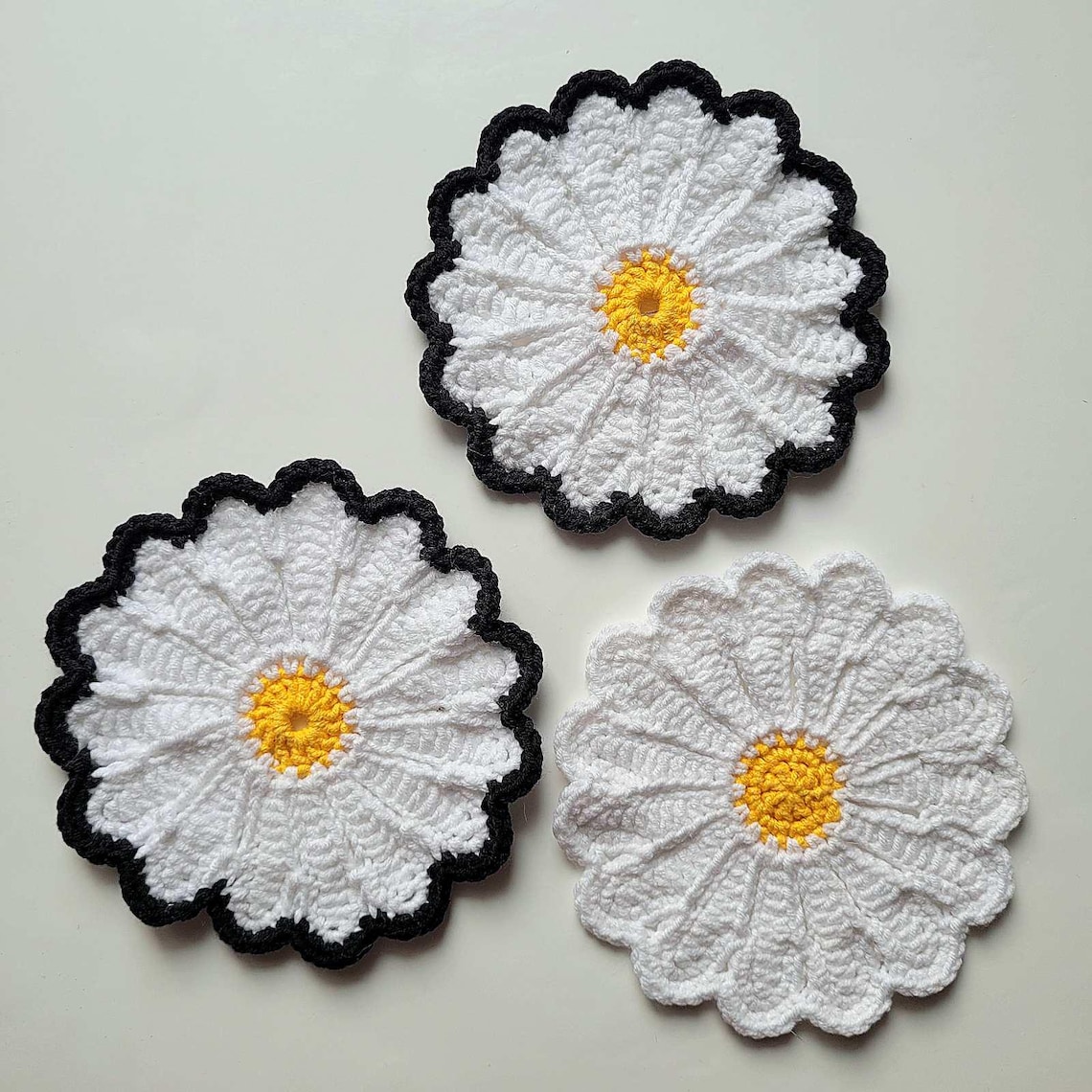 Daisy Crochet Doily Pattern: Floral Trivet (PDF Pattern) - Etsy