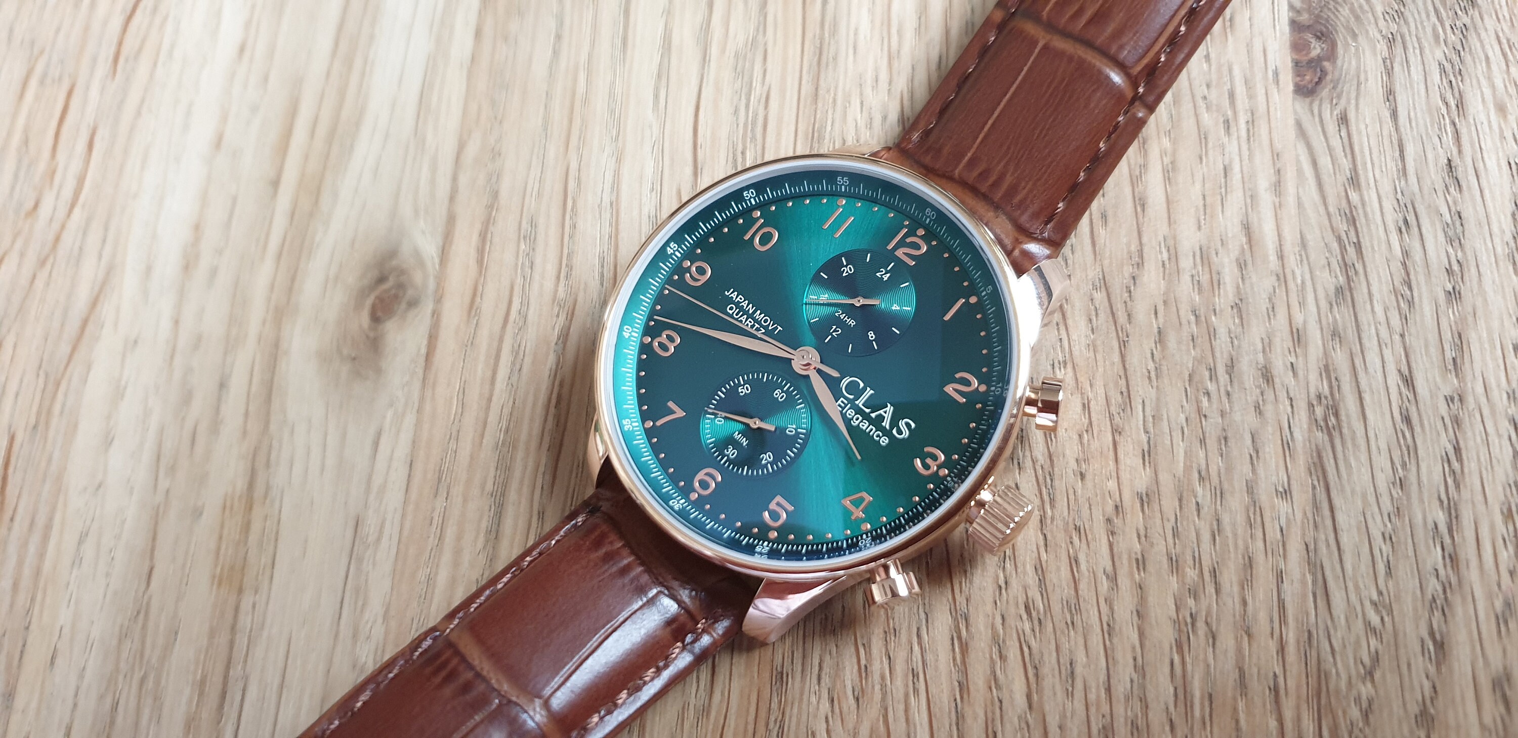 Engraved CLAS 41mm Dual Time Watch Green - CAN PERSONALISE - Etsy