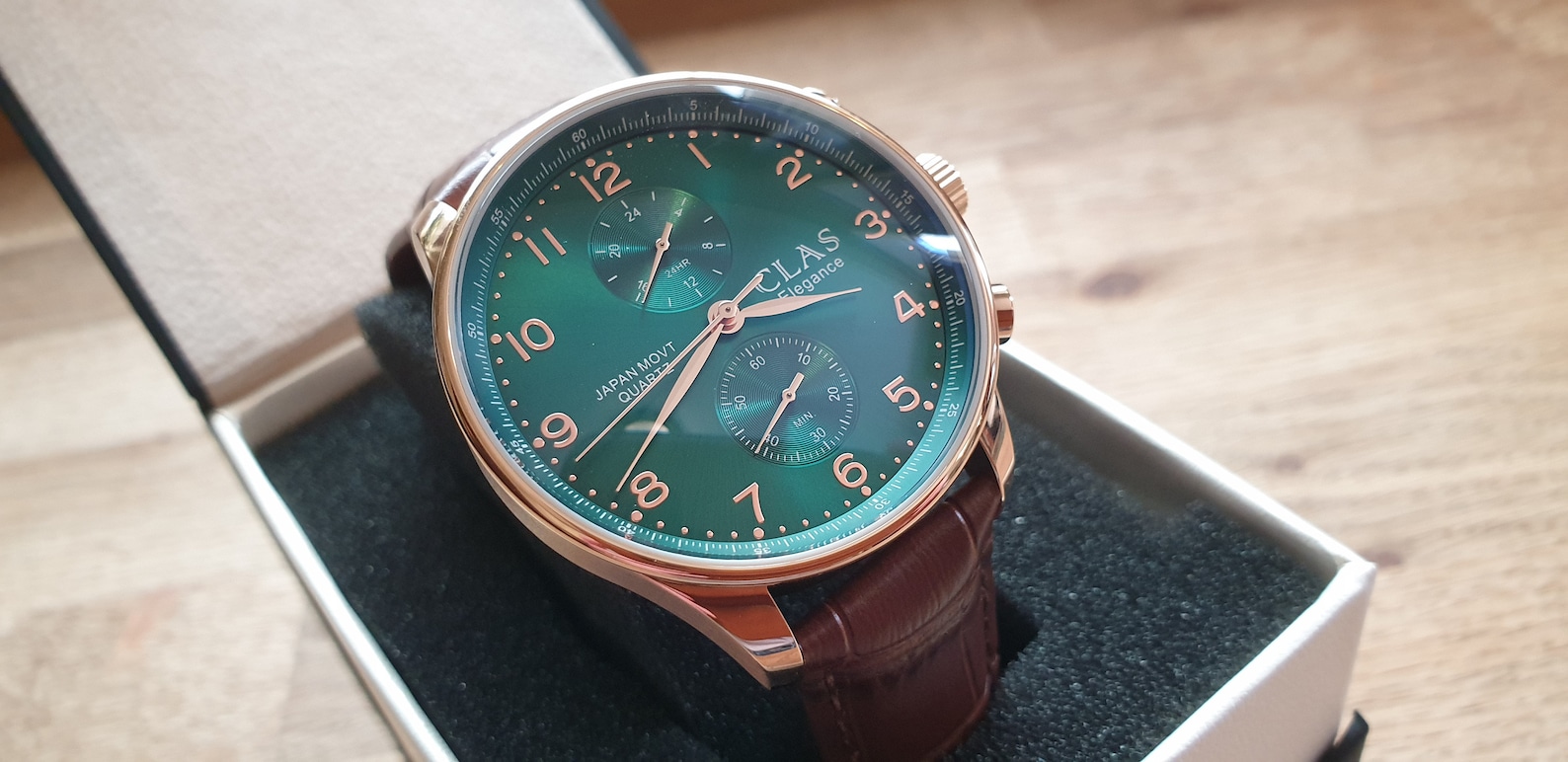 Engraved CLAS 41mm Dual Time Watch Green - CAN PERSONALISE - Etsy