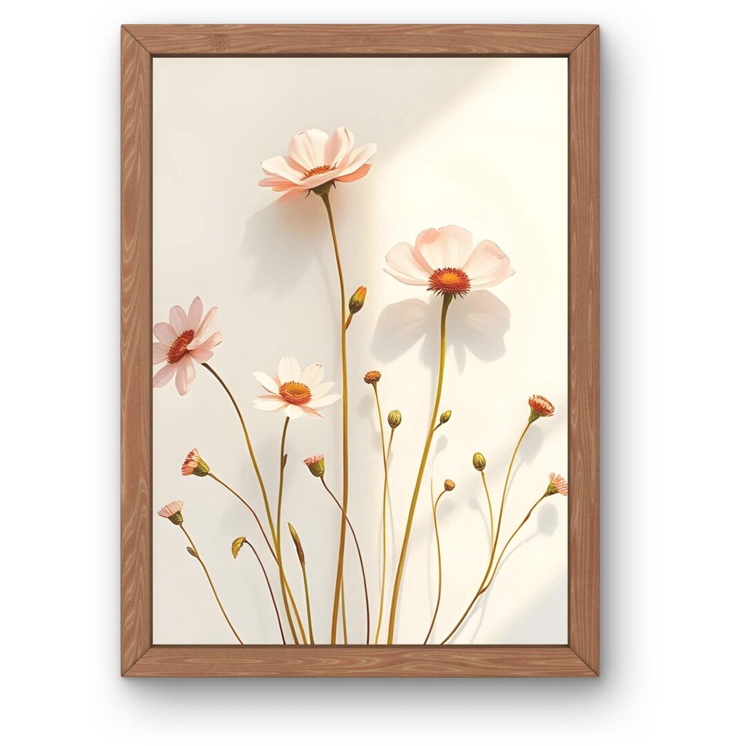 Forget-me-not Wall Art Print, Nature Home Decor, Oil Paint Digital ...