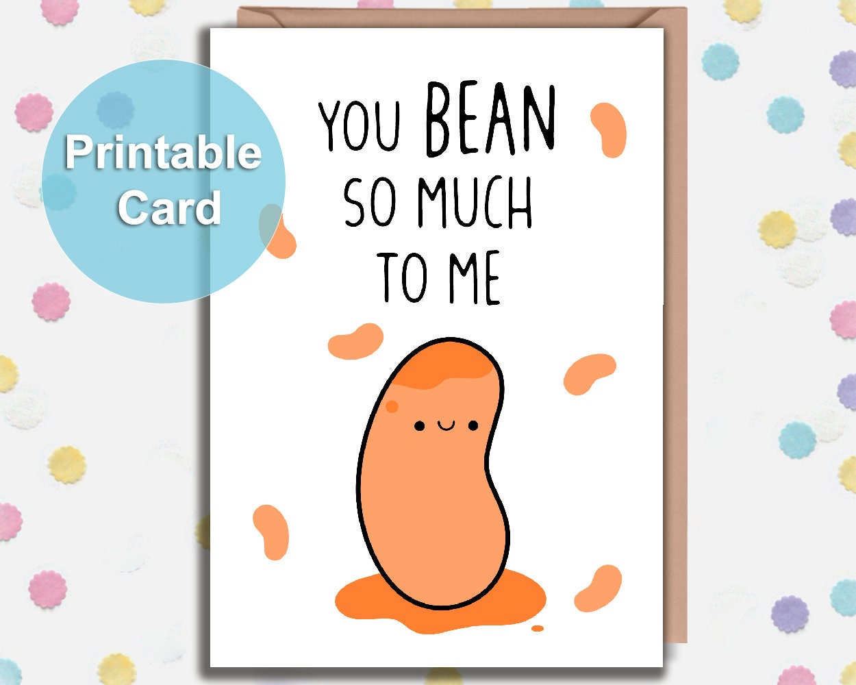 PRINTABLE Card, Funny Birthday Card, Anniversary Card, Baked Bean Card ...