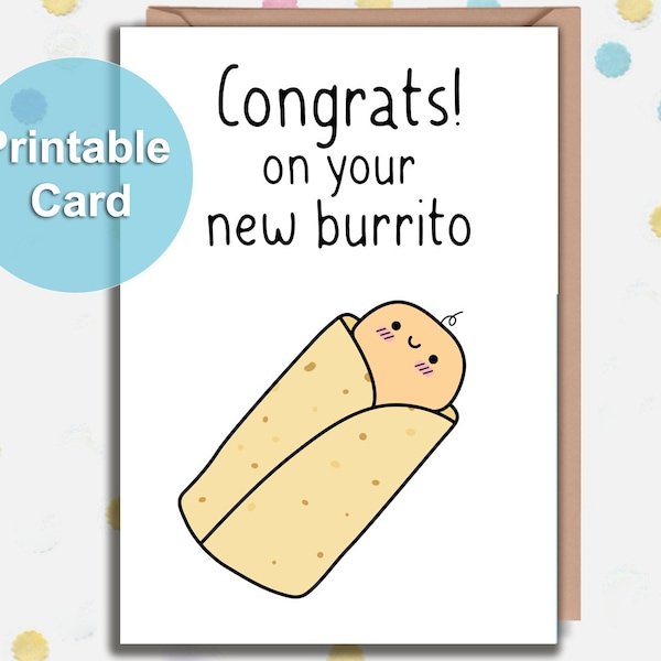 Burrito Card - Etsy
