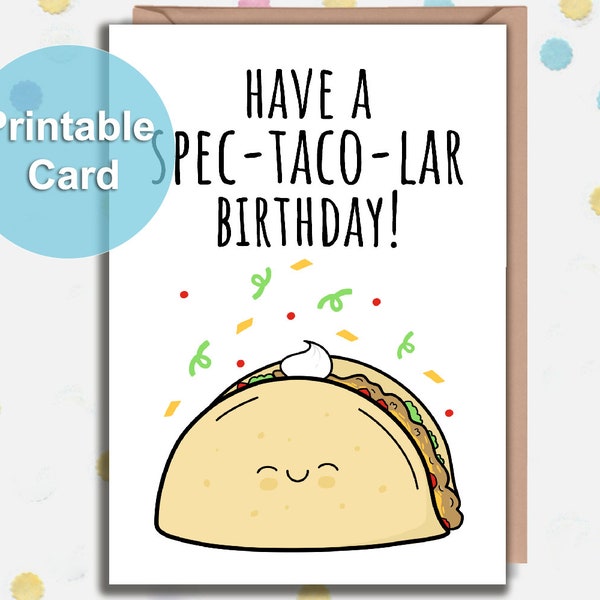 Taco Card - Etsy