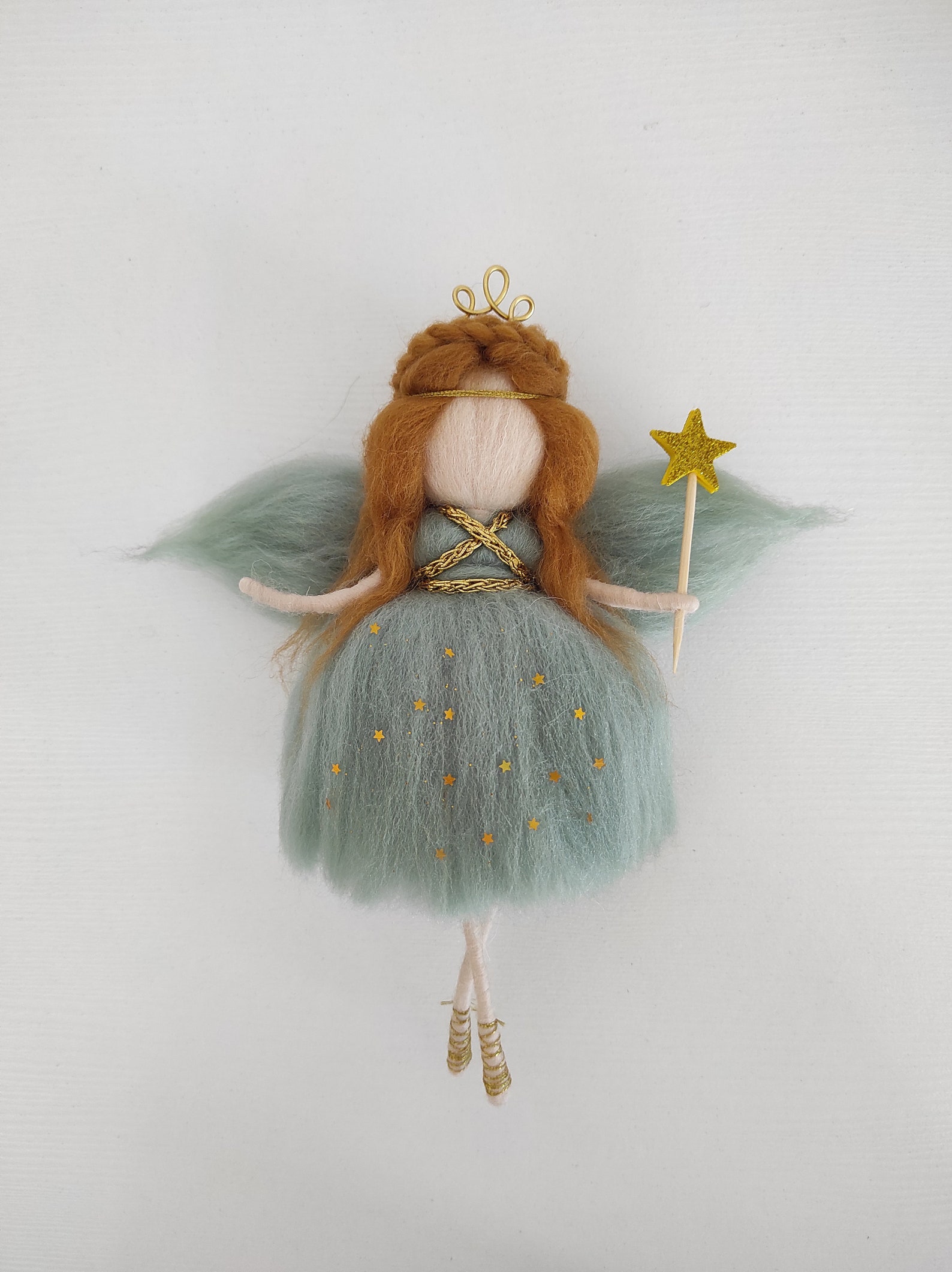 Needle Felt Fairy Curtain Decor Waldorf Inspired Nursery Decor Wool ...