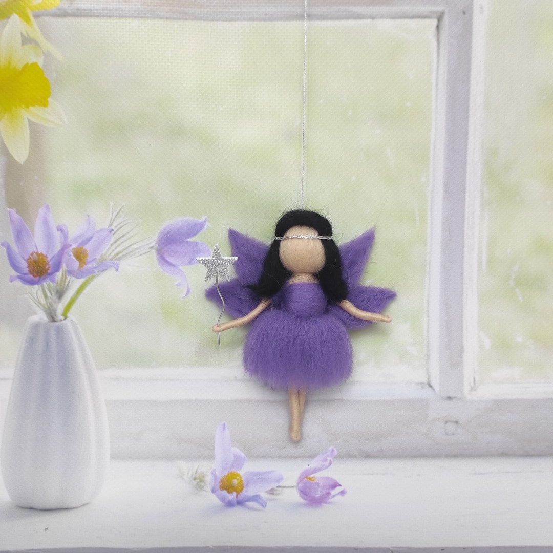 Personalized Needle Felted Fairy Car Accesories Waldorf Inspired Tree ...