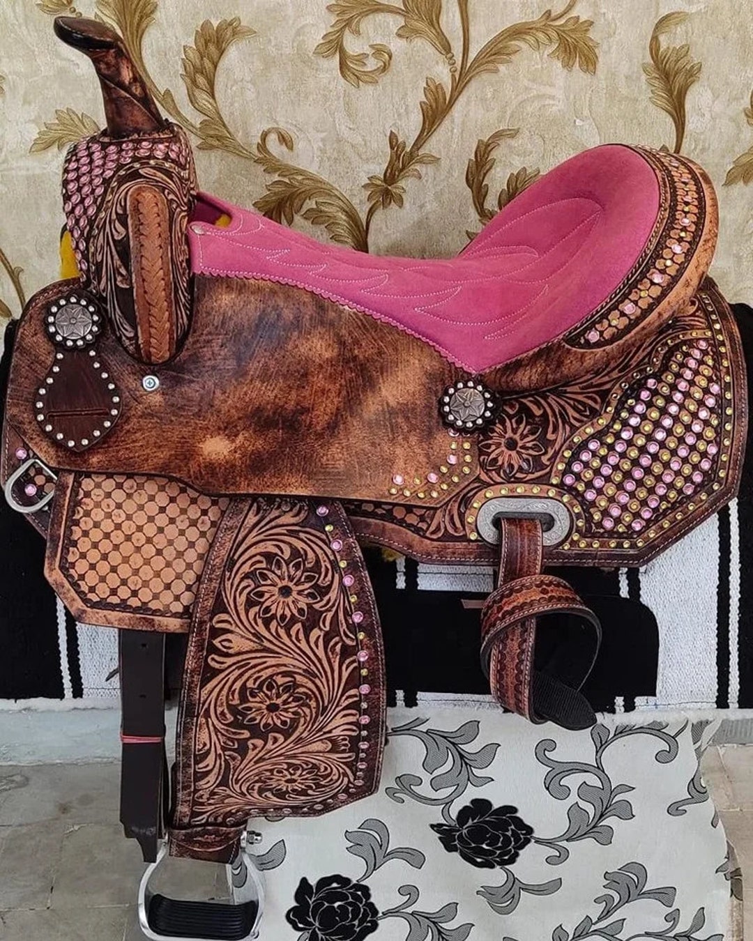Killer Pink Bling Barrel Saddle - Etsy