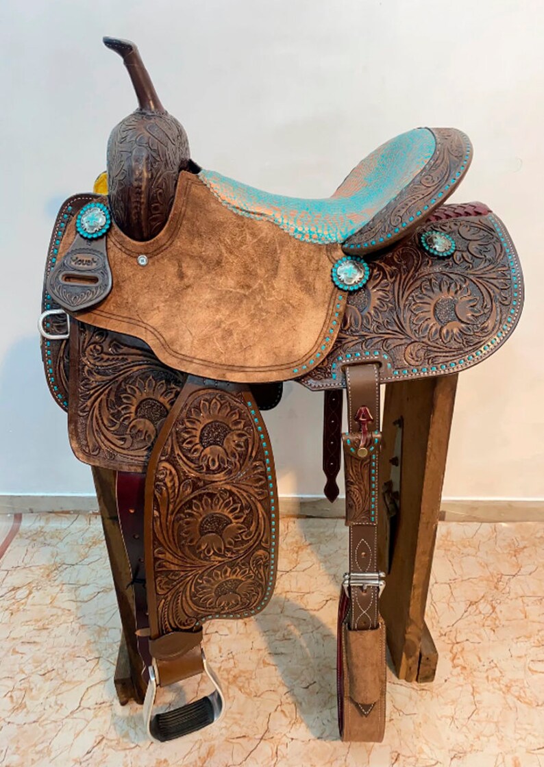 Gold Sunflower Barrel Saddle - Etsy