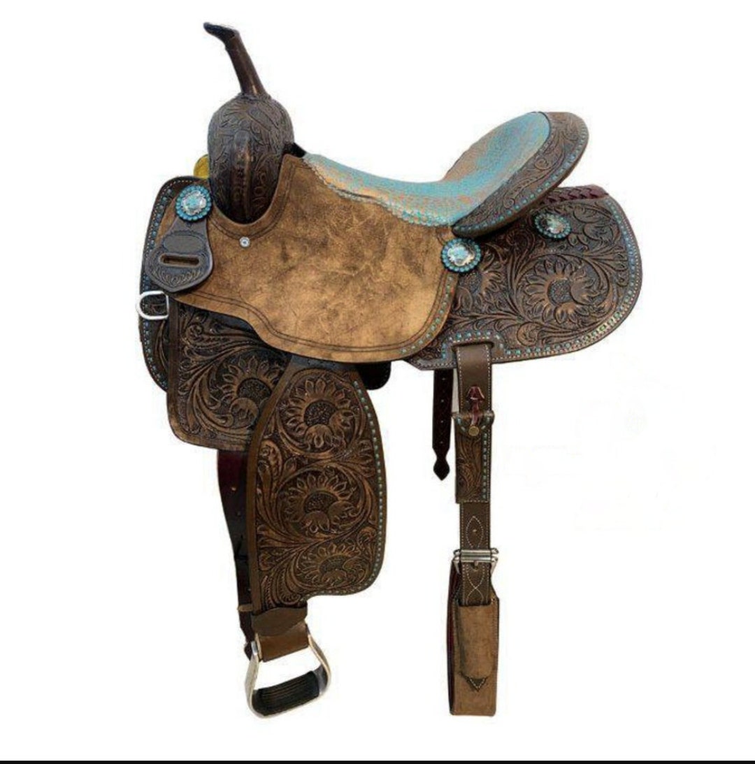 Gold Sunflower Barrel Saddle - Etsy