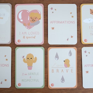 Positive Affirmation Cards for Kids, Kids Wellbeing Flashcards ...