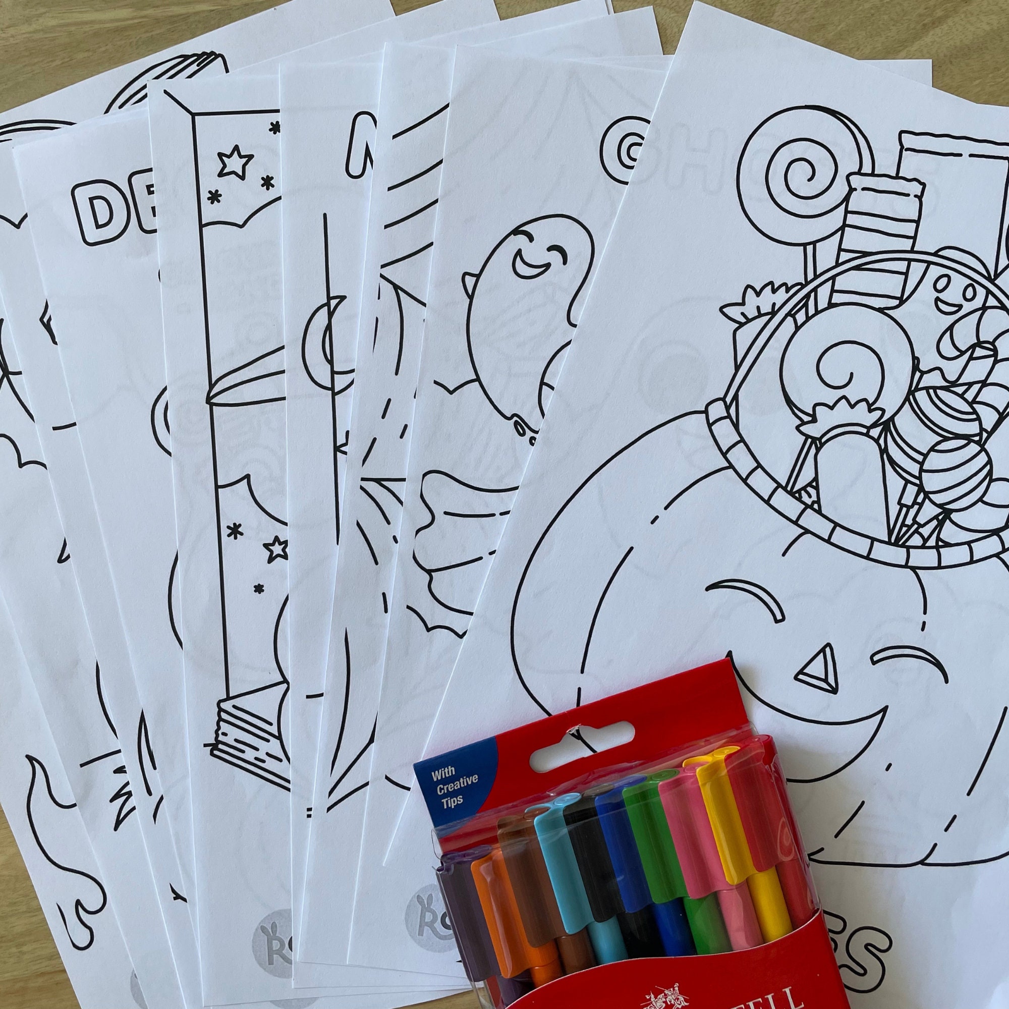Printable Halloween Colouring Pages for Kidsspooky Season - Etsy
