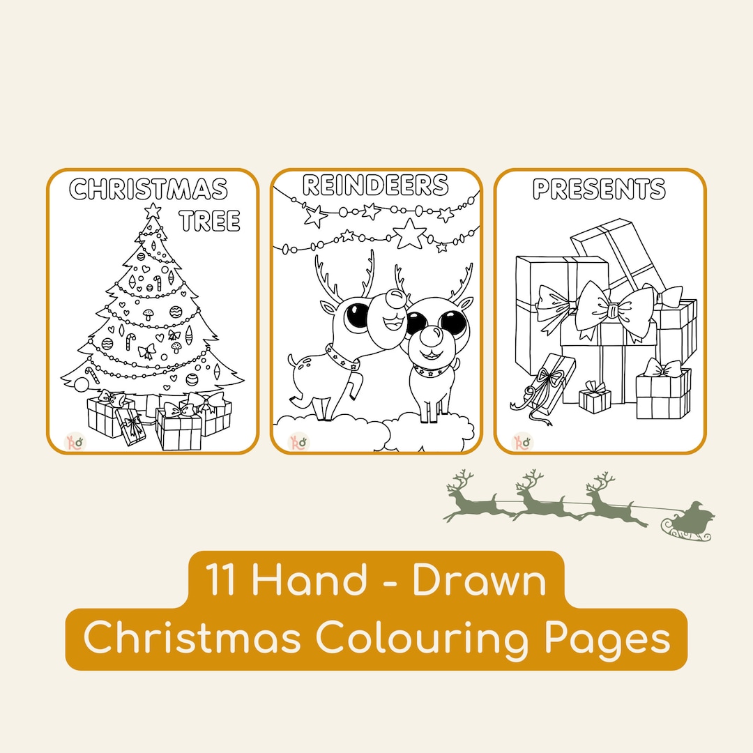 Christmas Coloring Pages for Kids,holiday Winter Sheets,creative Xmas ...