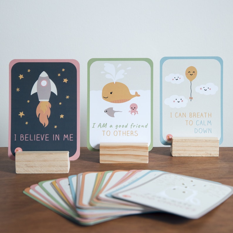 Positive Affirmation Cards for Kids, Kids Wellbeing Flashcards ...