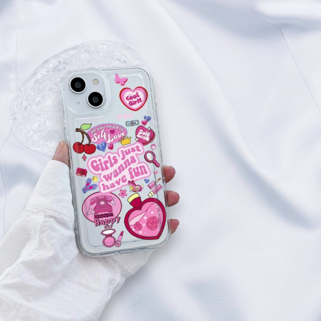 Clear Shockproof Protective Girls iPhone Case for iPhone 15 14 13 12 11 ...