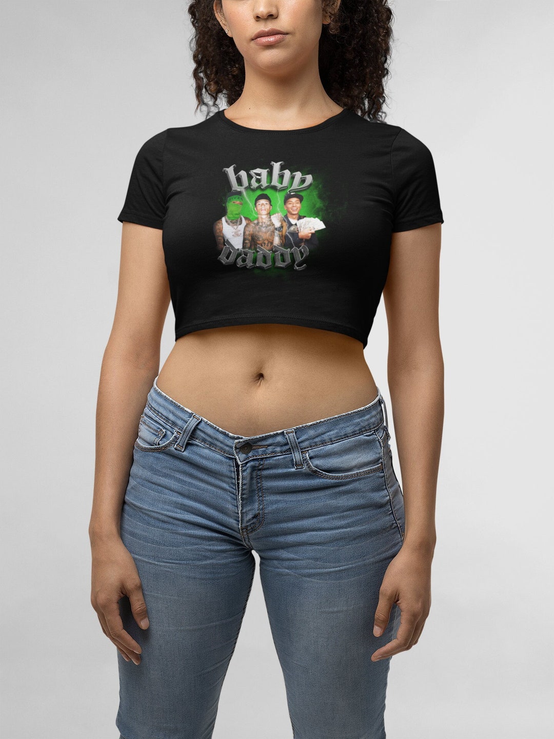 Central Cee Crop Top Baby Tee, Bootleg Rap Hiphop Croptop, Baddie Y2K ...