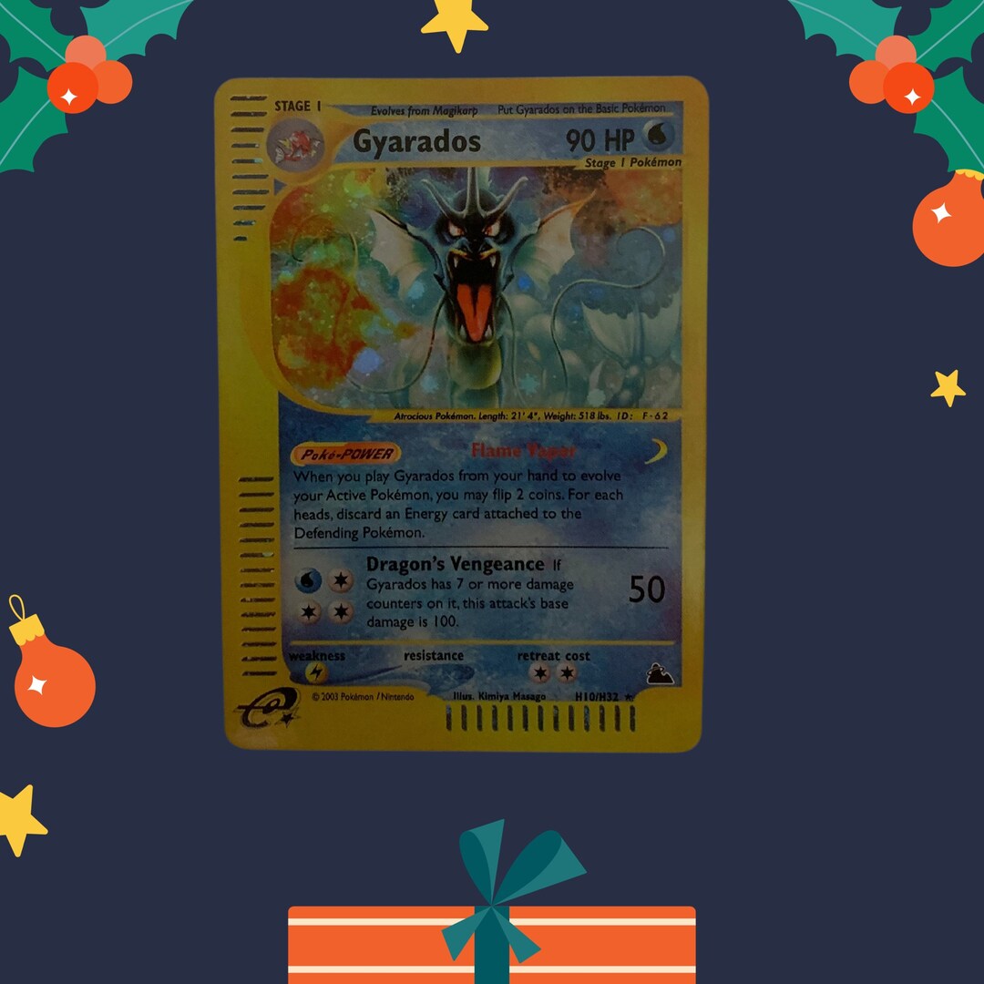Gyarados/ Skyridge / H10/H32 / 2003 / PROXY Pokémon Card - Etsy