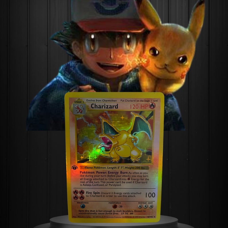 Charizard / Basic Set Shadowless/ 4/102 / 1999 / Custom Pokémon Card ...