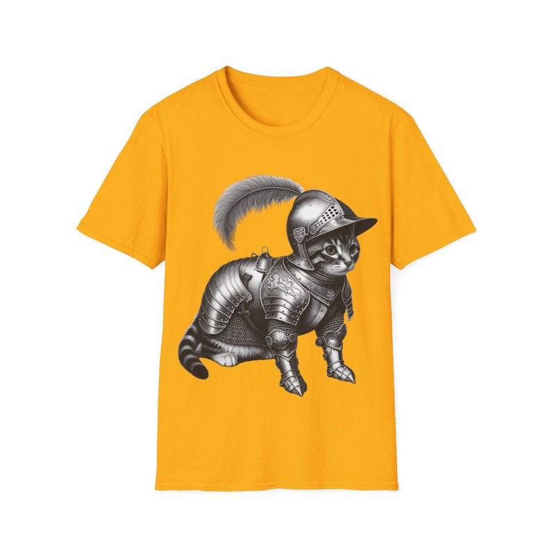 Cat in Armor T Shirt Cat Knight Cute Cat Protector Cat - Etsy