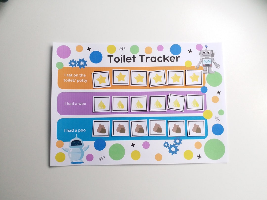 Robot Reward Chart With Printable Potty Training Tokens - Etsy UK