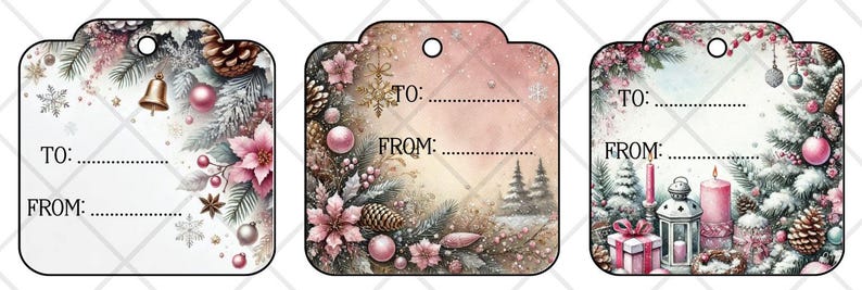 Printable Christmas to From Gift Tags, New Year Gift Tags, Holiday Gift ...
