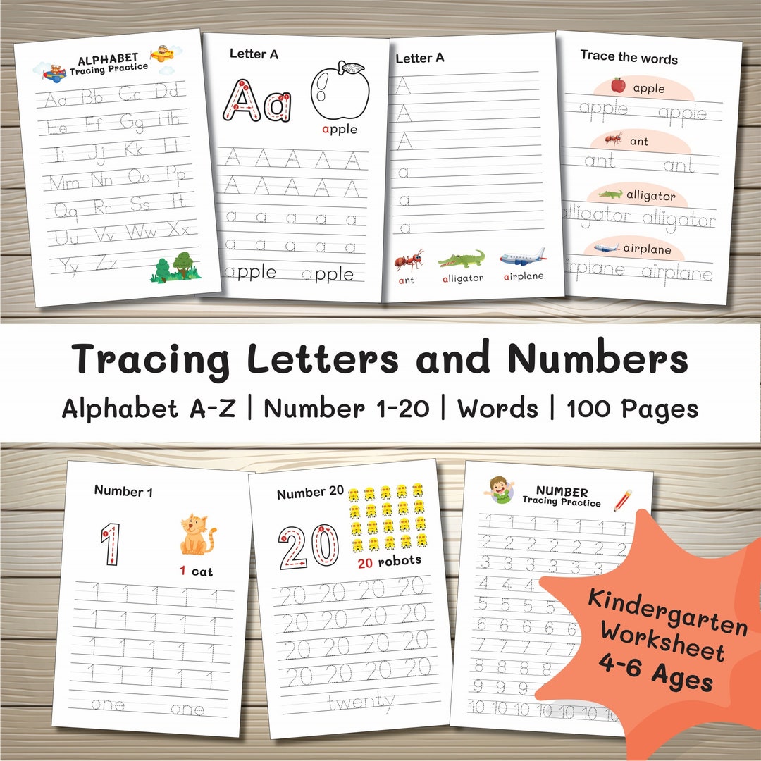 Tracing Letters and Numbers for Preschool | A B C, Words, Coloring, 1 ...