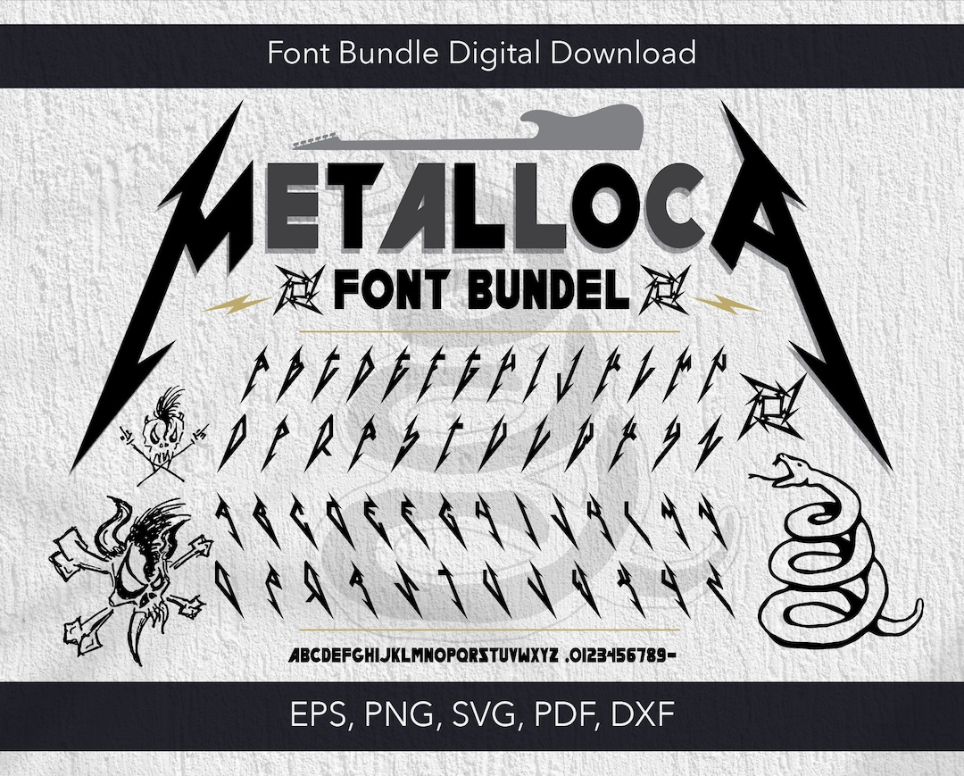 Svg, Metallica SVG Bundle, Metallica Font SVG, Metallica Shirt, Metal ...