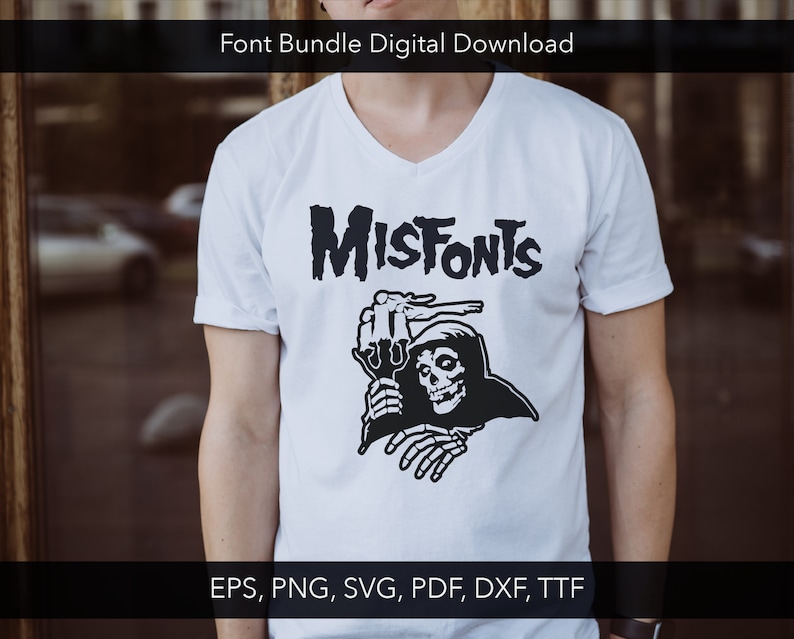 Misfits Font SVG, Halloween, Punk Rock Letters, Numbers (digital ...