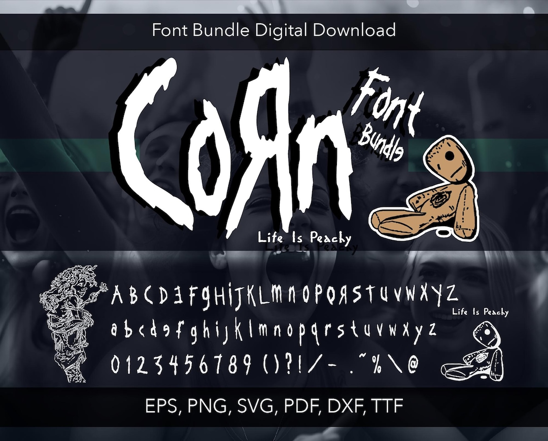 Rock Band Svg, Rock Font, Korn Fonts, Korn Tshirt, Cricut Svg, Metal Font, Metal Band, Rock Font ...
