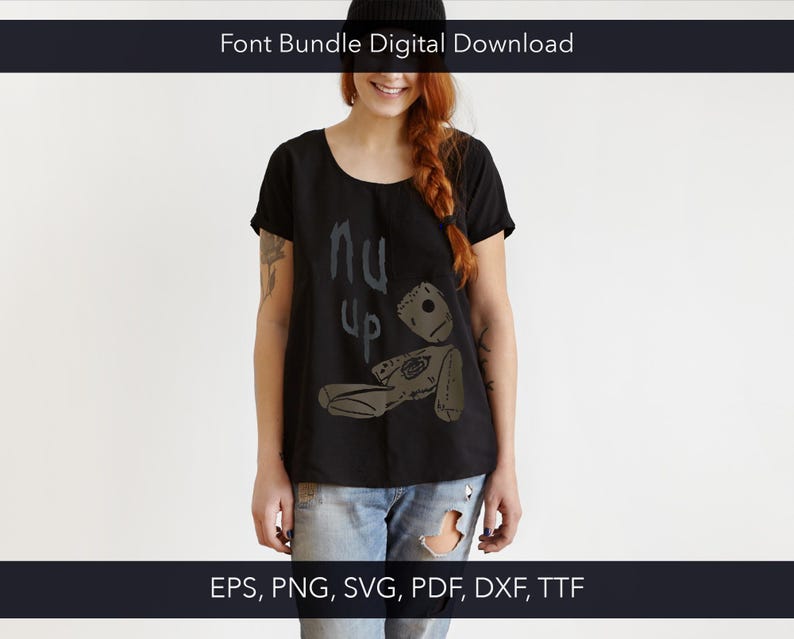 Rock Band Font SVG, Metal Music Letters, Korn Style (digital Download ...