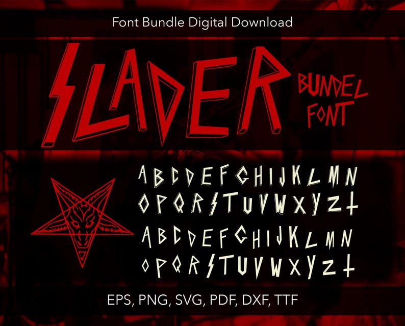 Rock Band Svg, Slayer Font, Slayer Tshirt, Slayer Font, Cricut Svg ...