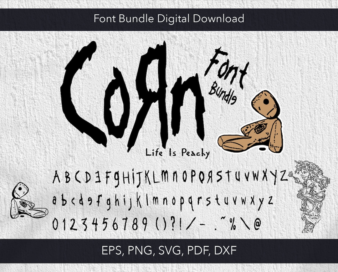 Rock Band Svg, Korn Shirt Svg, Korn Font Svg, Korn Tshirt, Cricut Svg, Metal Font, Korn Png ...