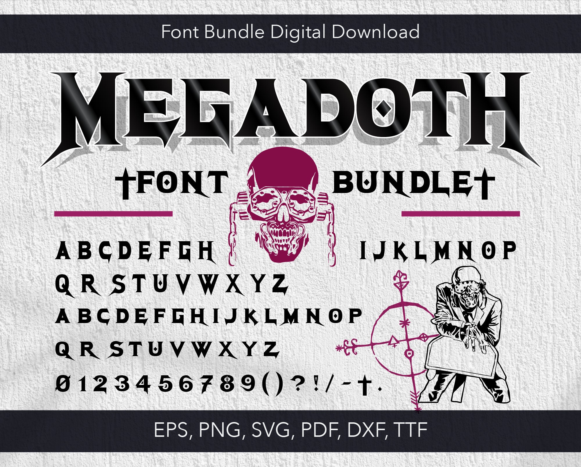 Rock Font Svg, Megadeth Font, Megadeth Shirt, Cricut Svg, Rock Font ...