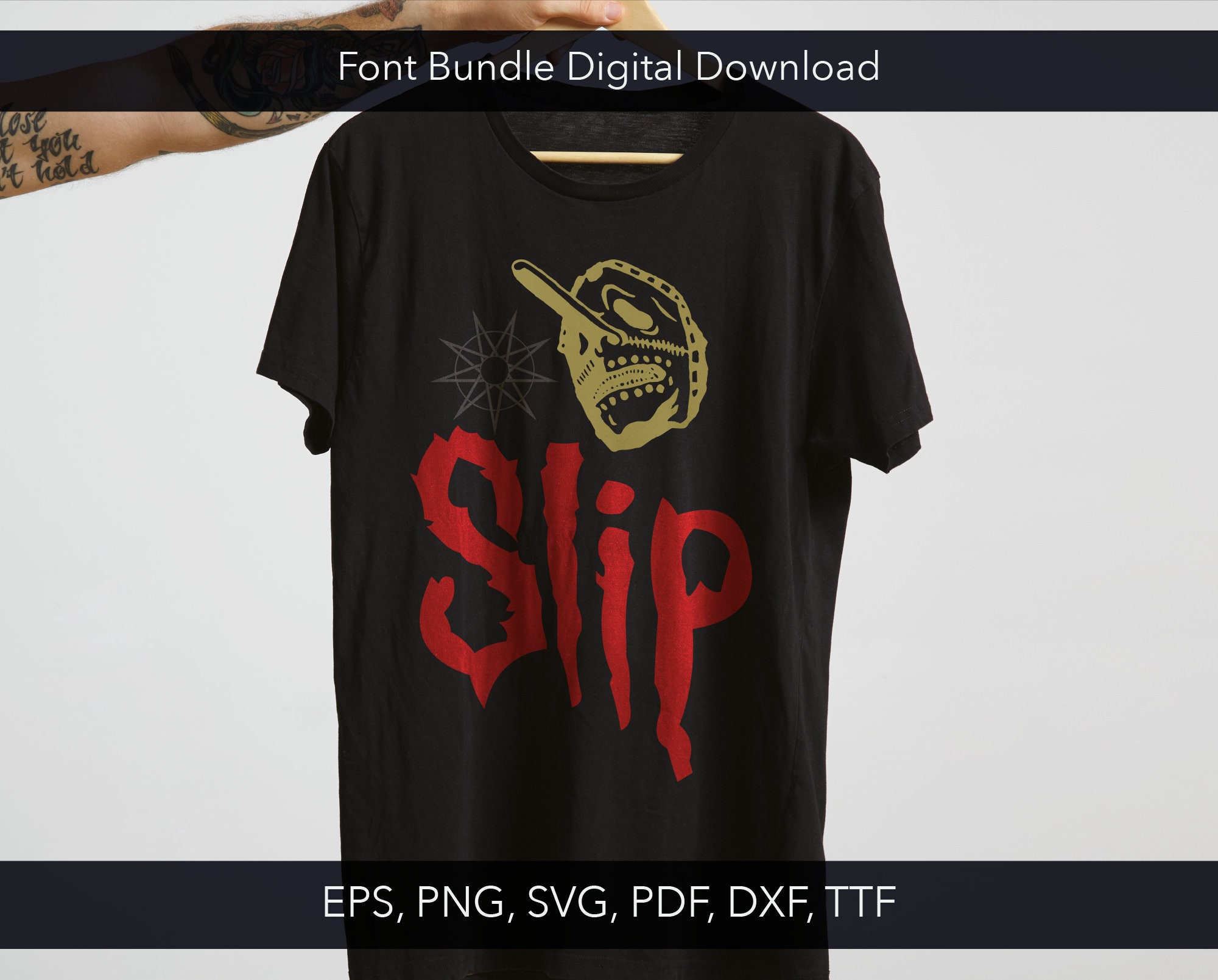 Rock Band Font SVG, Slipknot Style, Halloween, Metal Alphabet for ...