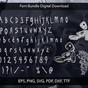 Rock Band Font SVG, Metal Music Letters, Korn Style (digital Download ...