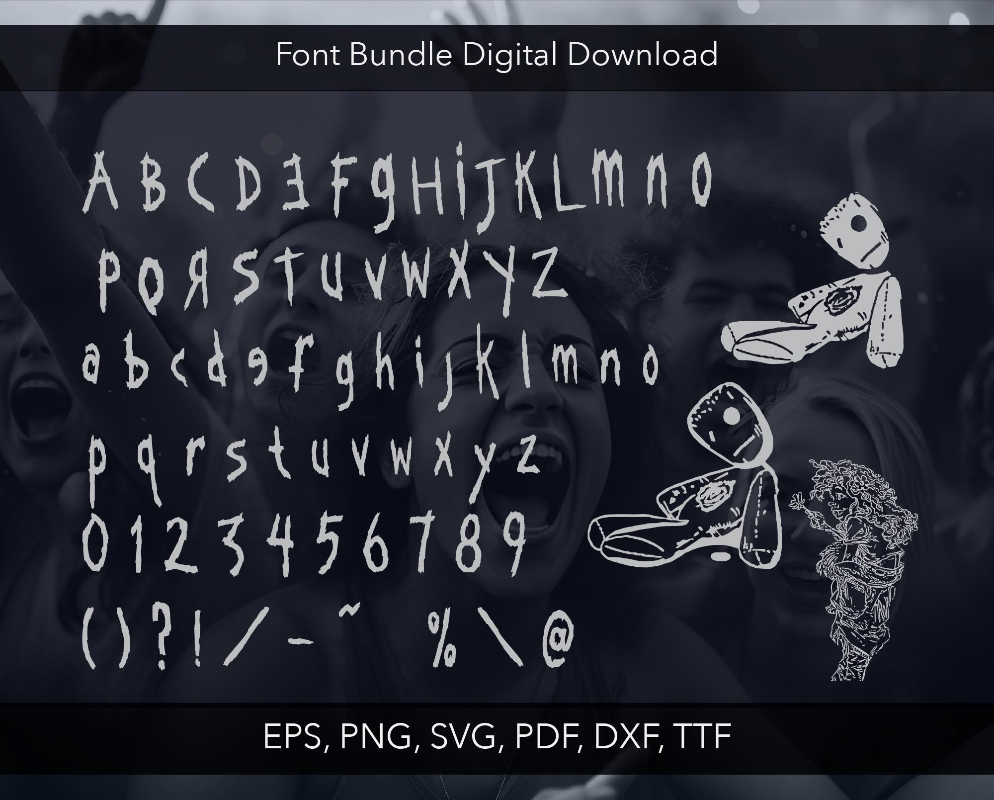 Rock Band Font SVG, Metal Music Letters, Korn Style (digital Download ...