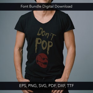 Rock Band Font SVG, Slipknot Style, Halloween, Metal Alphabet for ...