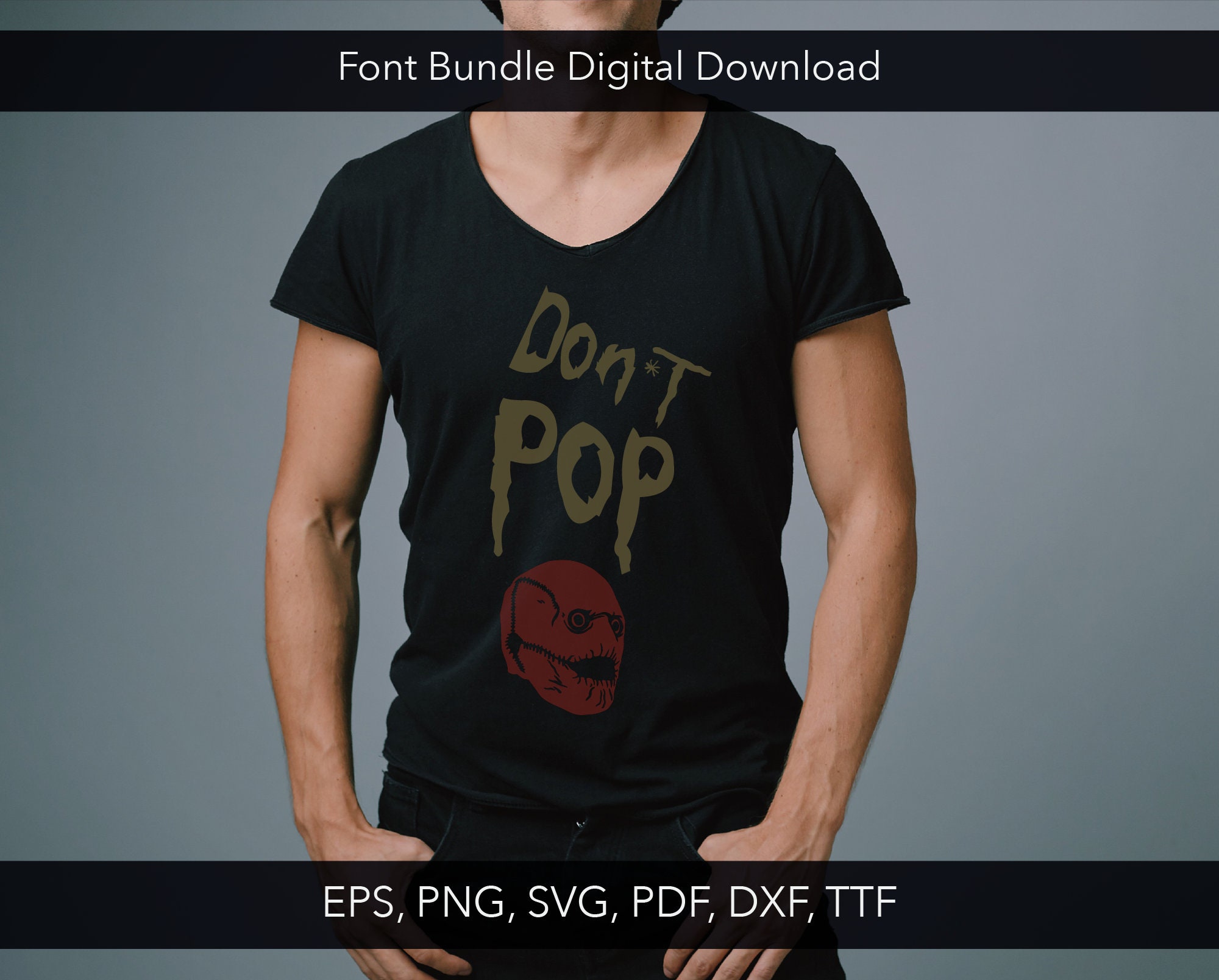 Rock Band Font SVG, Slipknot Style, Halloween, Metal Alphabet for ...