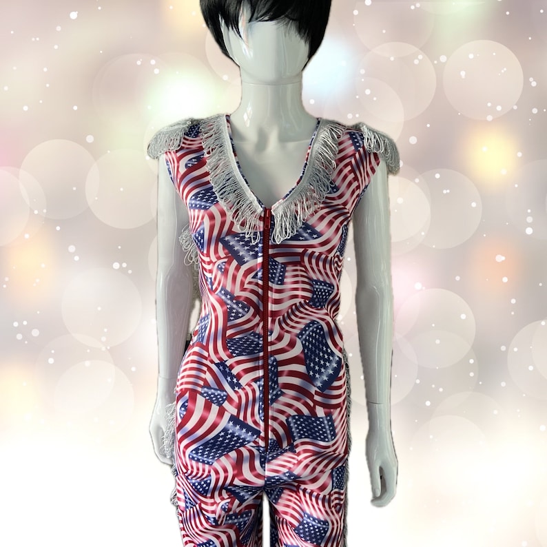 Stars, Stripes and Sparkle Epaulettes Catsuit - Etsy