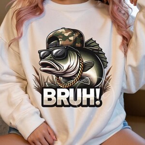 Bruh Fish Png, Funny Largemouth Bass Fishing PNG, Funny Fishing Png, Bruh Png, Kids Fishing ...