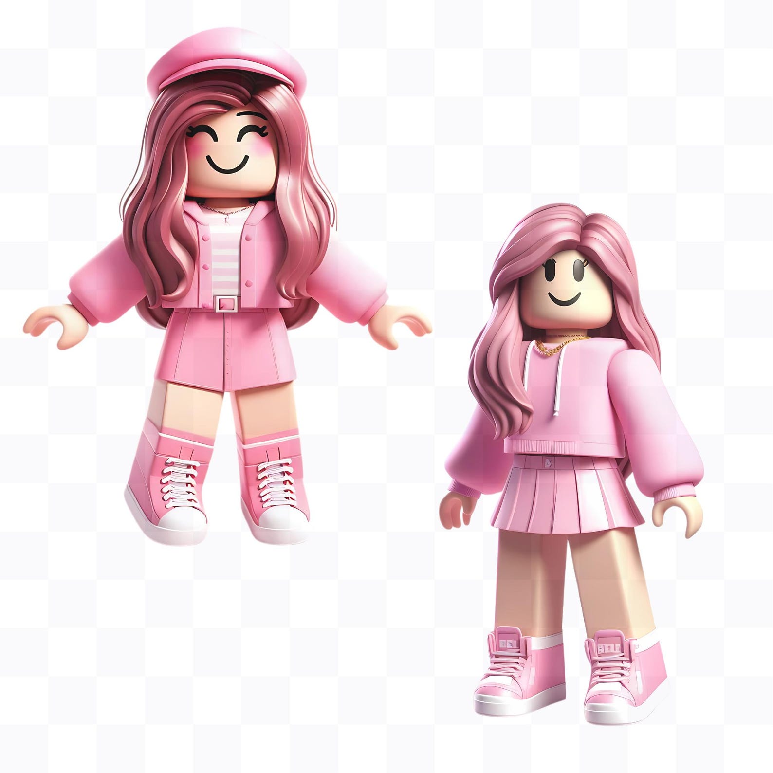 Roblox Girls PNG, Roblox Pink Girls, Roblox Party Favors, Roblox ...